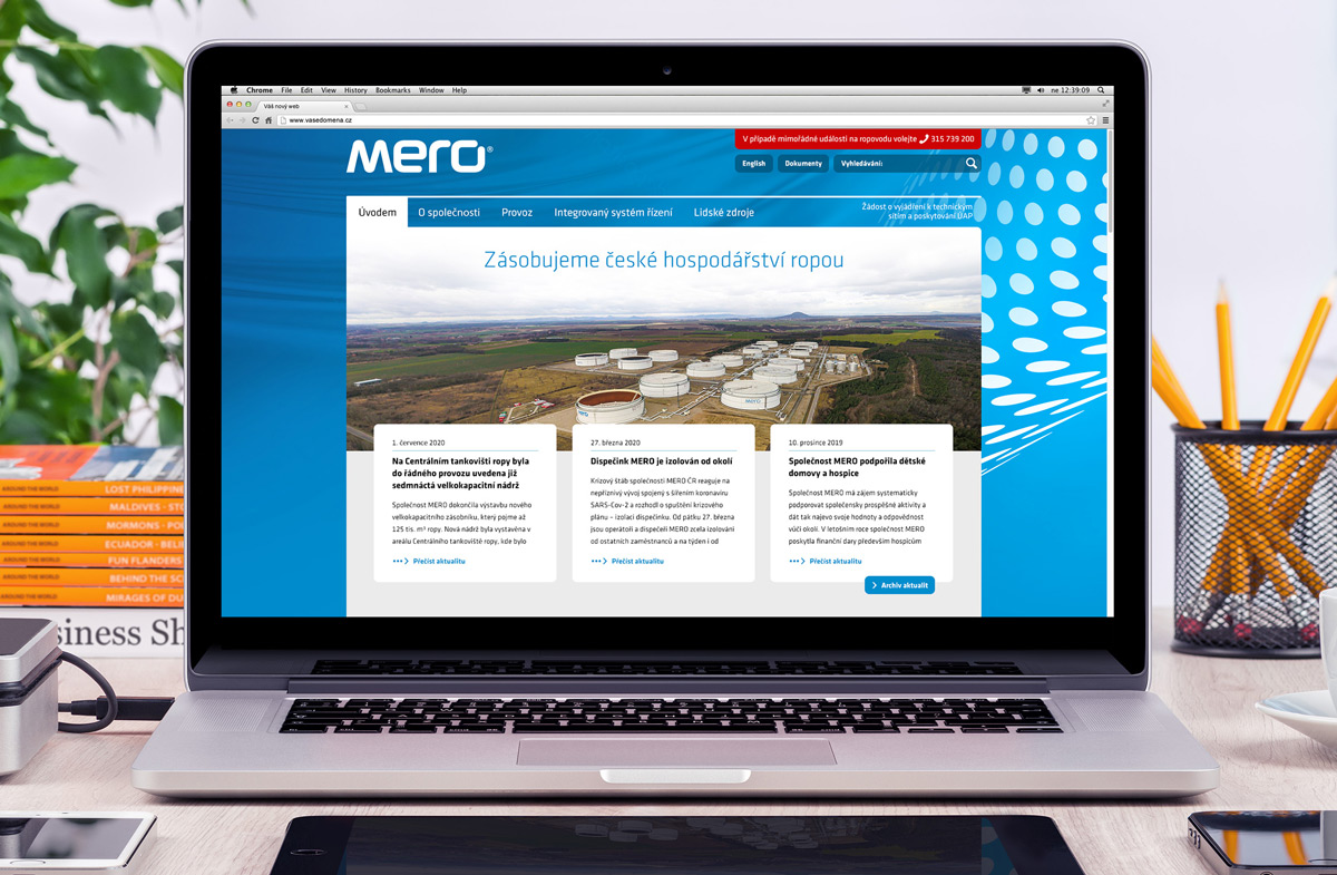 Web MERO - Grafické studio CobraDesign